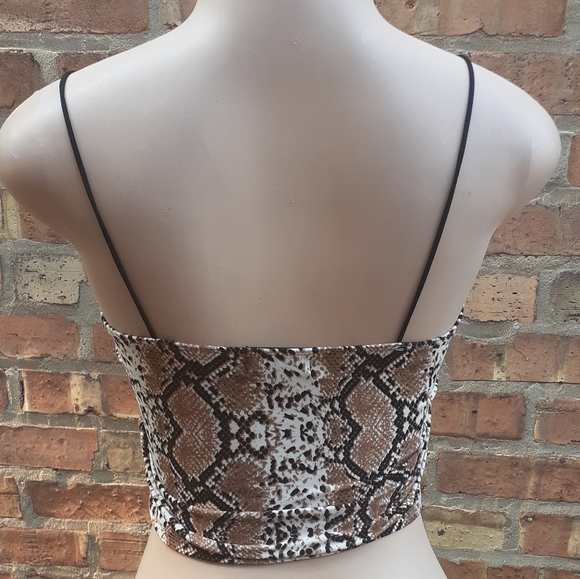 popular 21 | Tops | Popular 2 Snake Print Crop Top | Poshmark